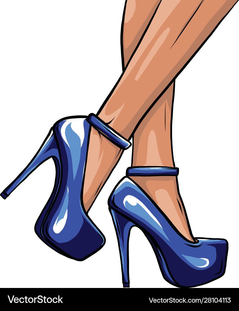 Depicting legs a woman Royalty Free Vector Image