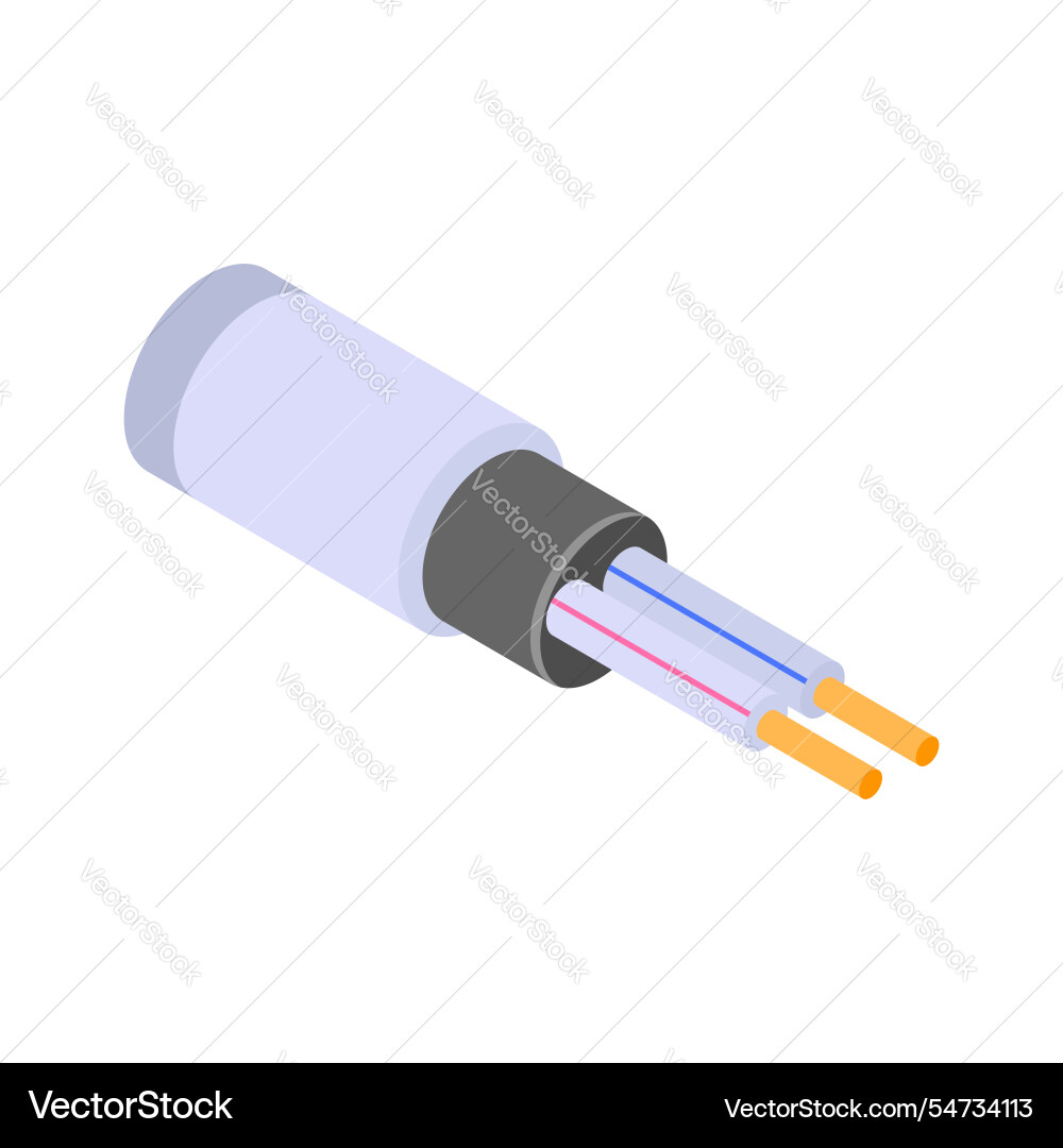 Fiber cable Royalty Free Vector Image - VectorStock