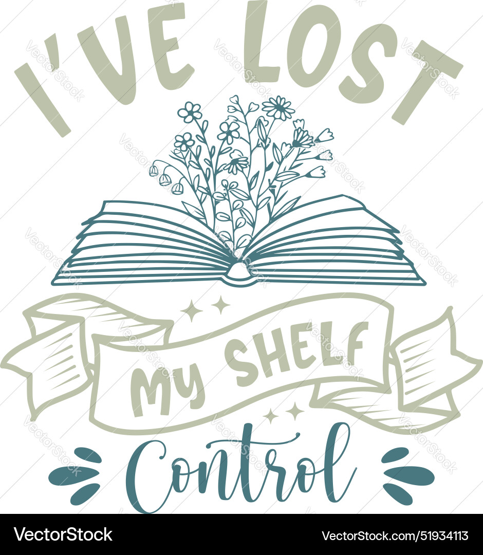Ive lost my shelf control svg books librarian Vector Image
