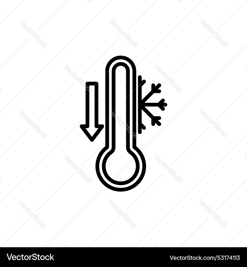 Low temperature icon set or down Royalty Free Vector Image