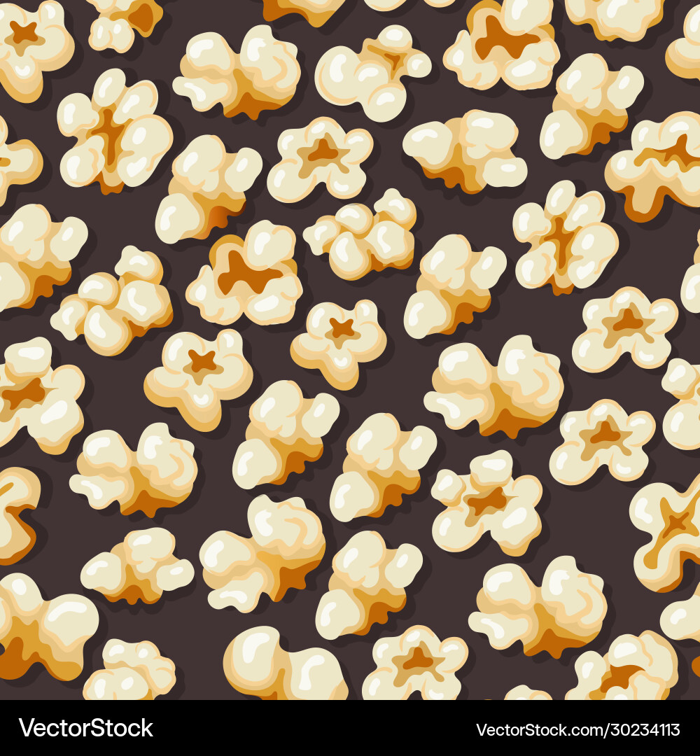 Popcorn Snack Pattern - Movie Theme Royalty Free Vector