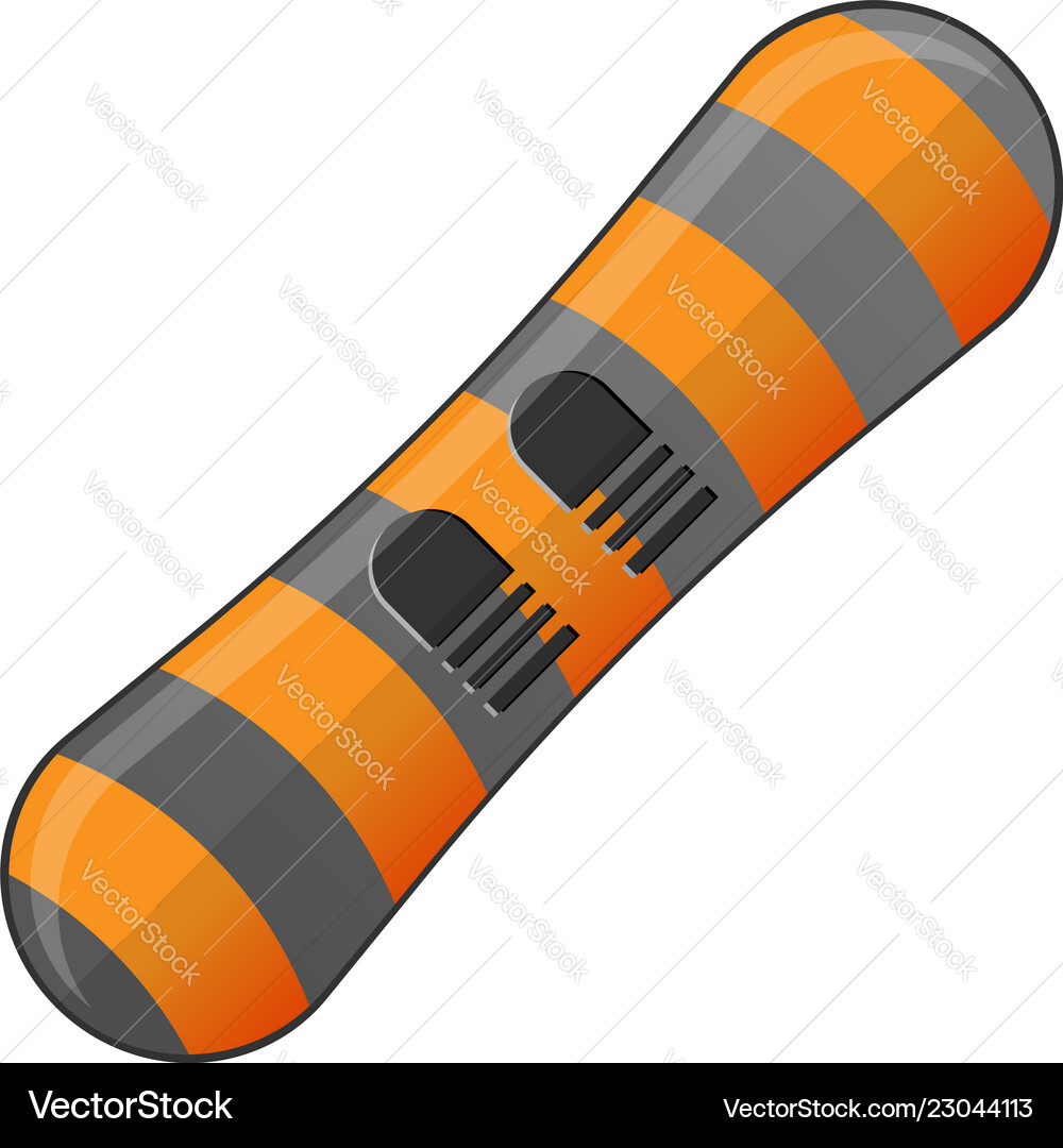 Snow board icon cartoon style Royalty Free Vector Image