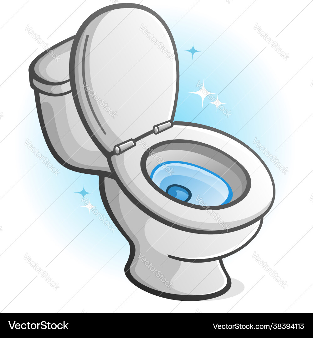 Sparkling clean toilet Royalty Free Vector Image