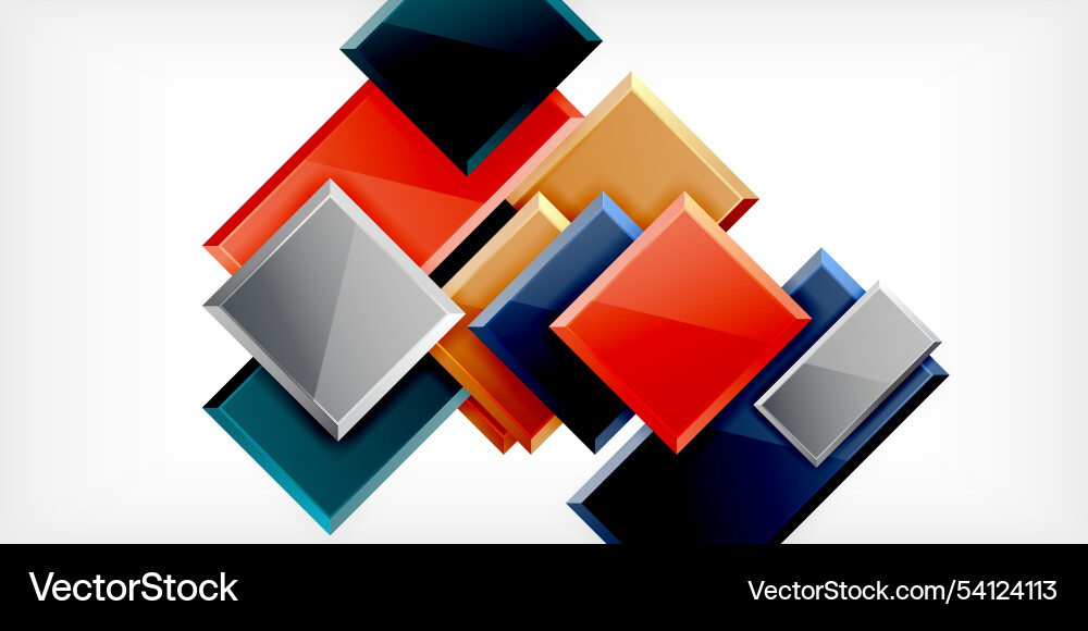 Square shape color abstract geometry Royalty Free Vector