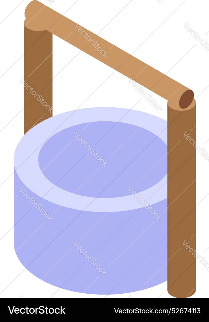 Water well isometric icon drinking source Vector Image