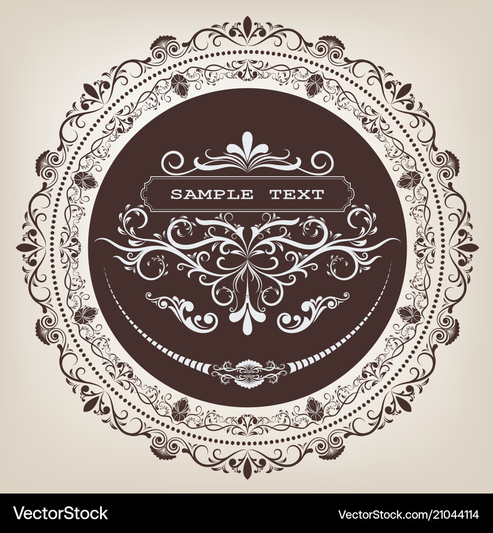 Circle vintage frame Royalty Free Vector Image
