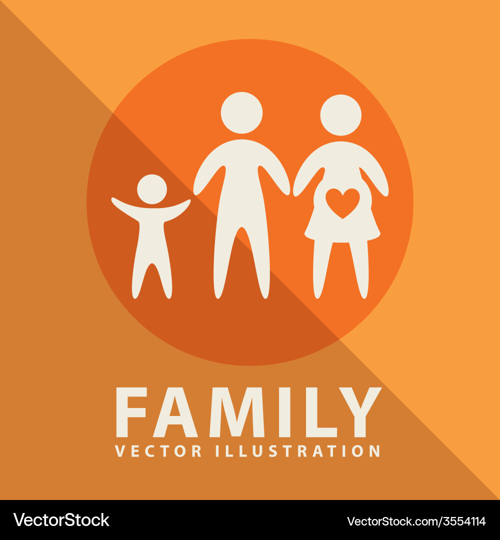 Family label design Royalty Free Vector Image - VectorStock