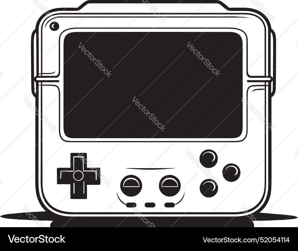 Nostalgia unleashed vintage handheld console icon Vector Image Nostalgia unleashed vintage handheld console icon Vector Image