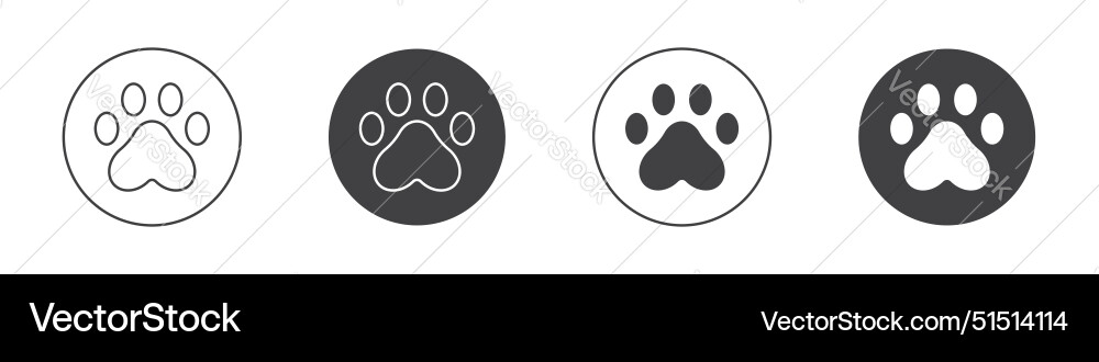 Paw icon Royalty Free Vector Image - VectorStock