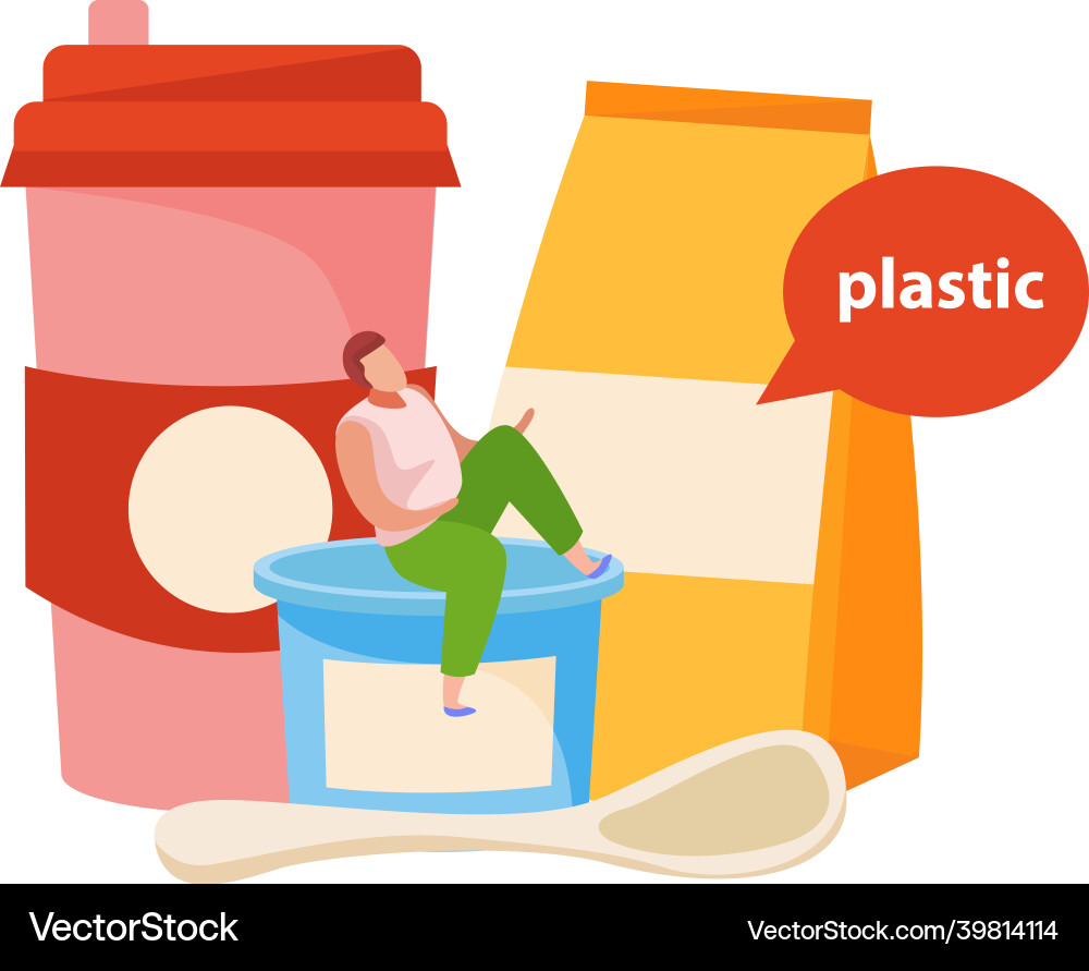 Plastic flat icon Royalty Free Vector Image - VectorStock