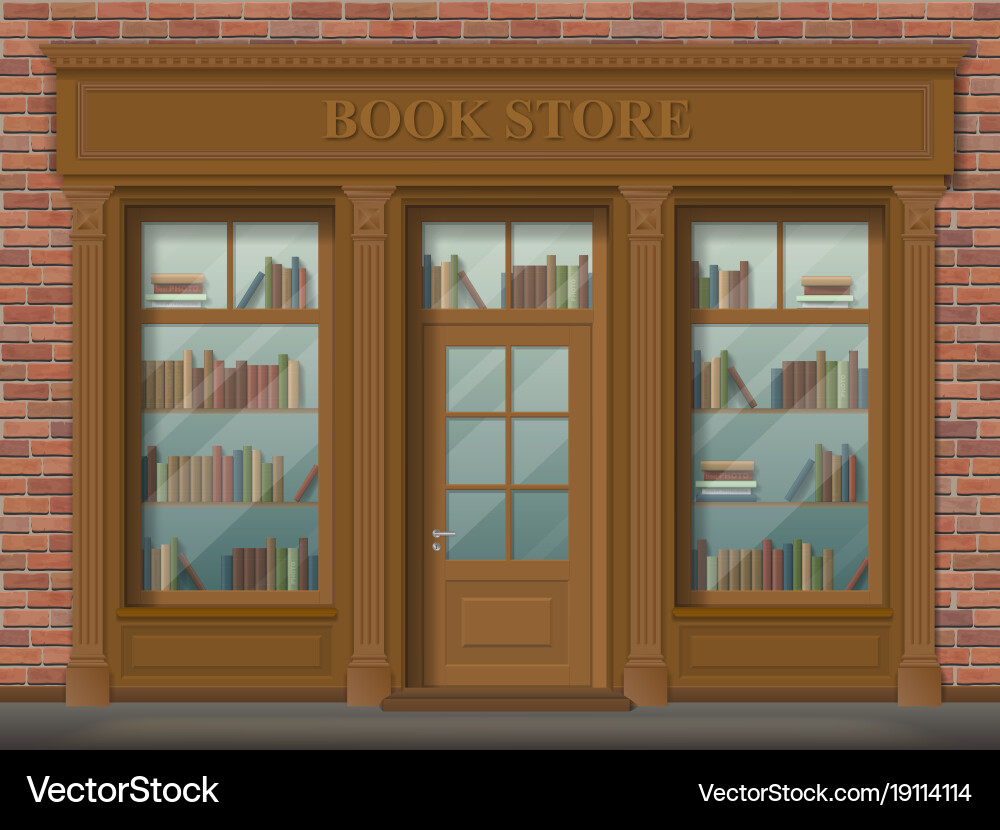 Storefront Bookstore Royalty Free Vector Image