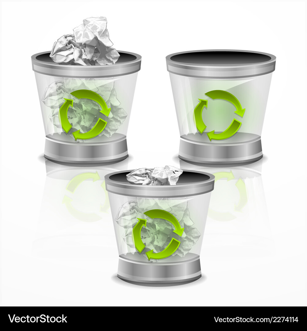 Trash bin Royalty Free Vector Image - VectorStock