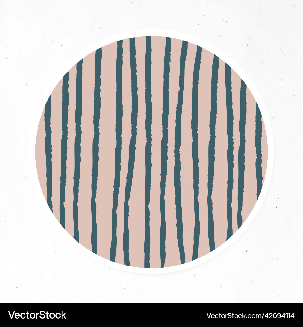 Vertically striped doodle social story highlight Vector Image