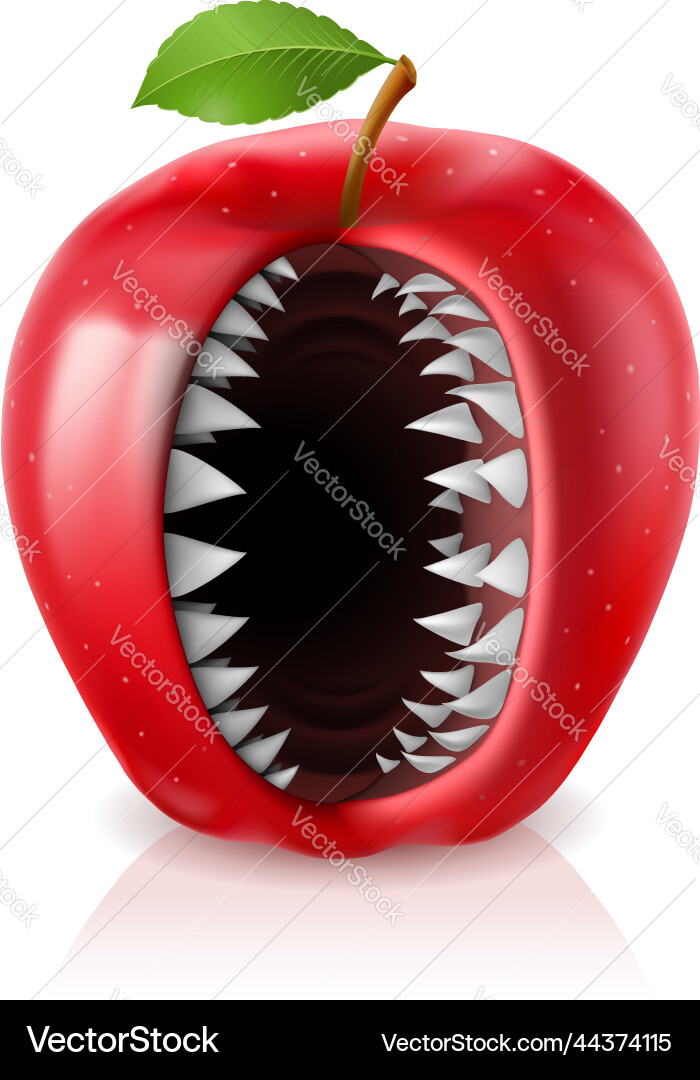 Apple monster Royalty Free Vector Image - VectorStock