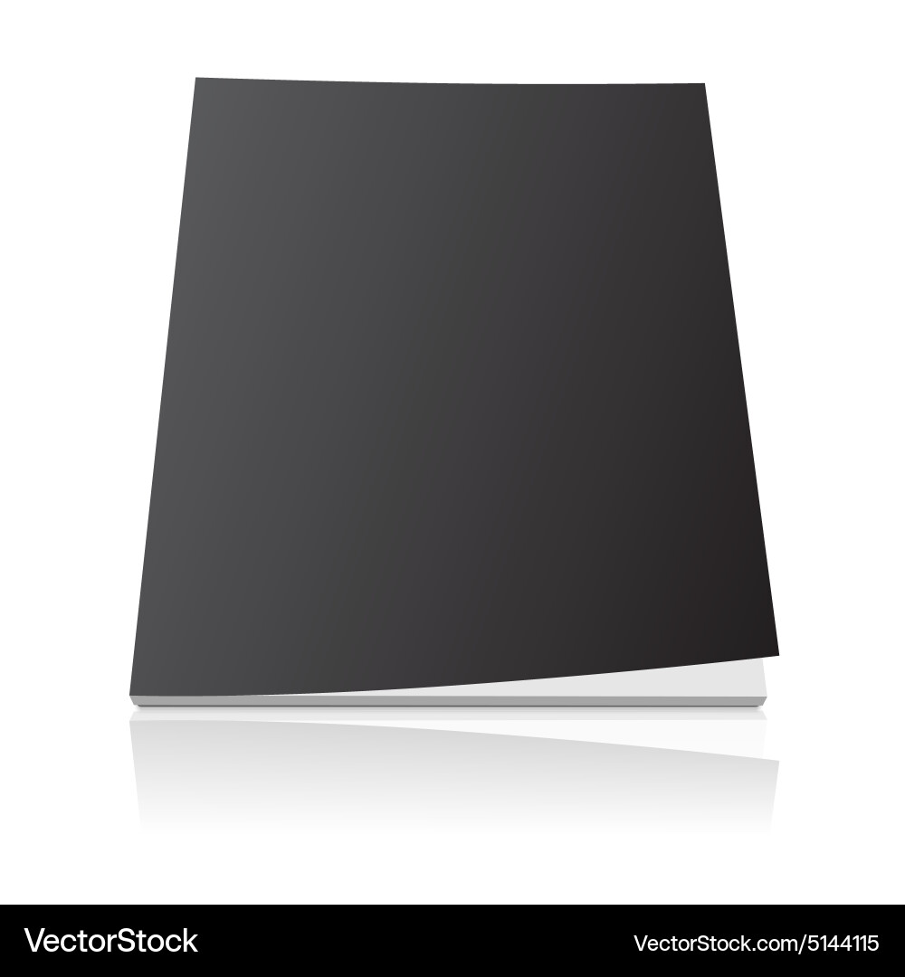 Black blank magazine cover Royalty Free Vector Image