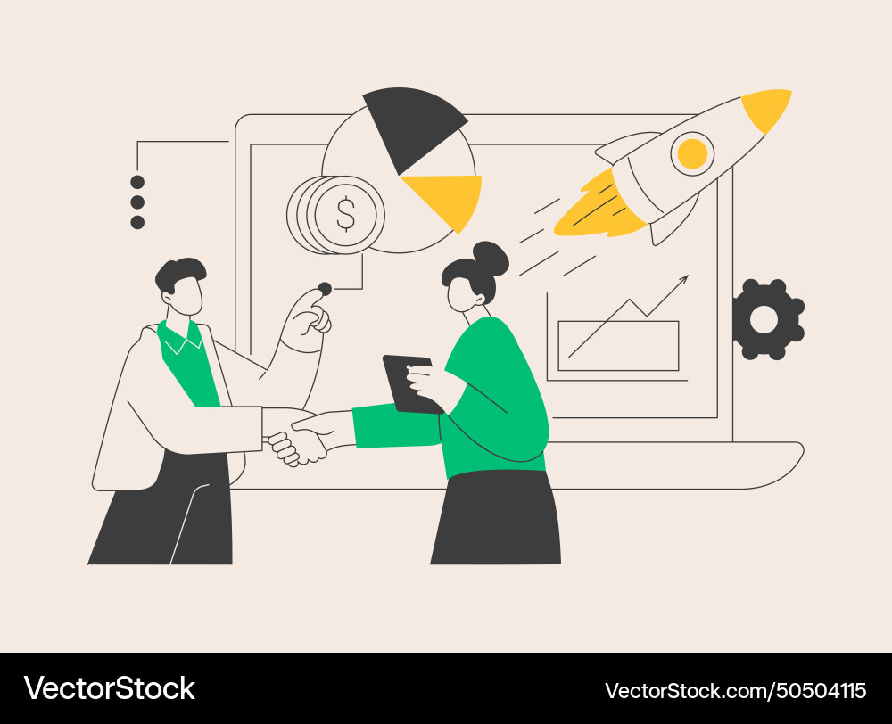 Entrepreneurship abstract concept Royalty Free Vector Image