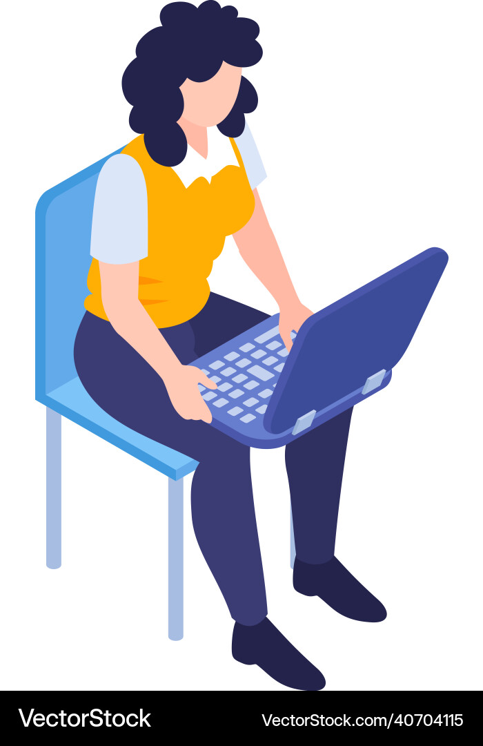 Female business student composition Royalty Free Vector