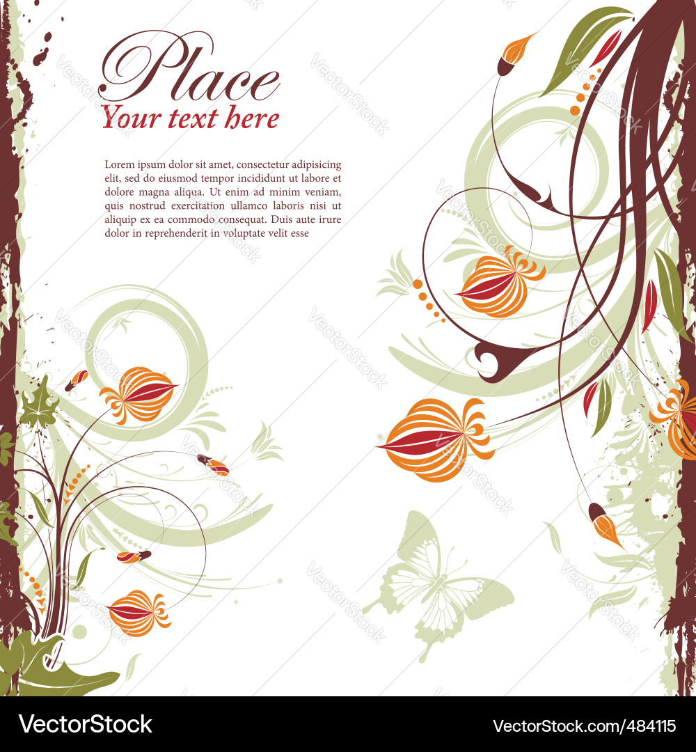 Floral frame Royalty Free Vector Image - VectorStock