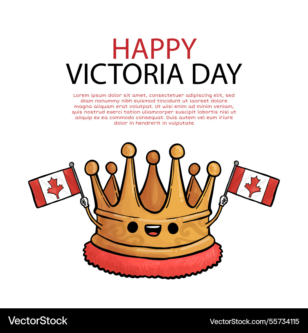 Hand gezeichneter Kronenhintergrund mit Canada-Flags