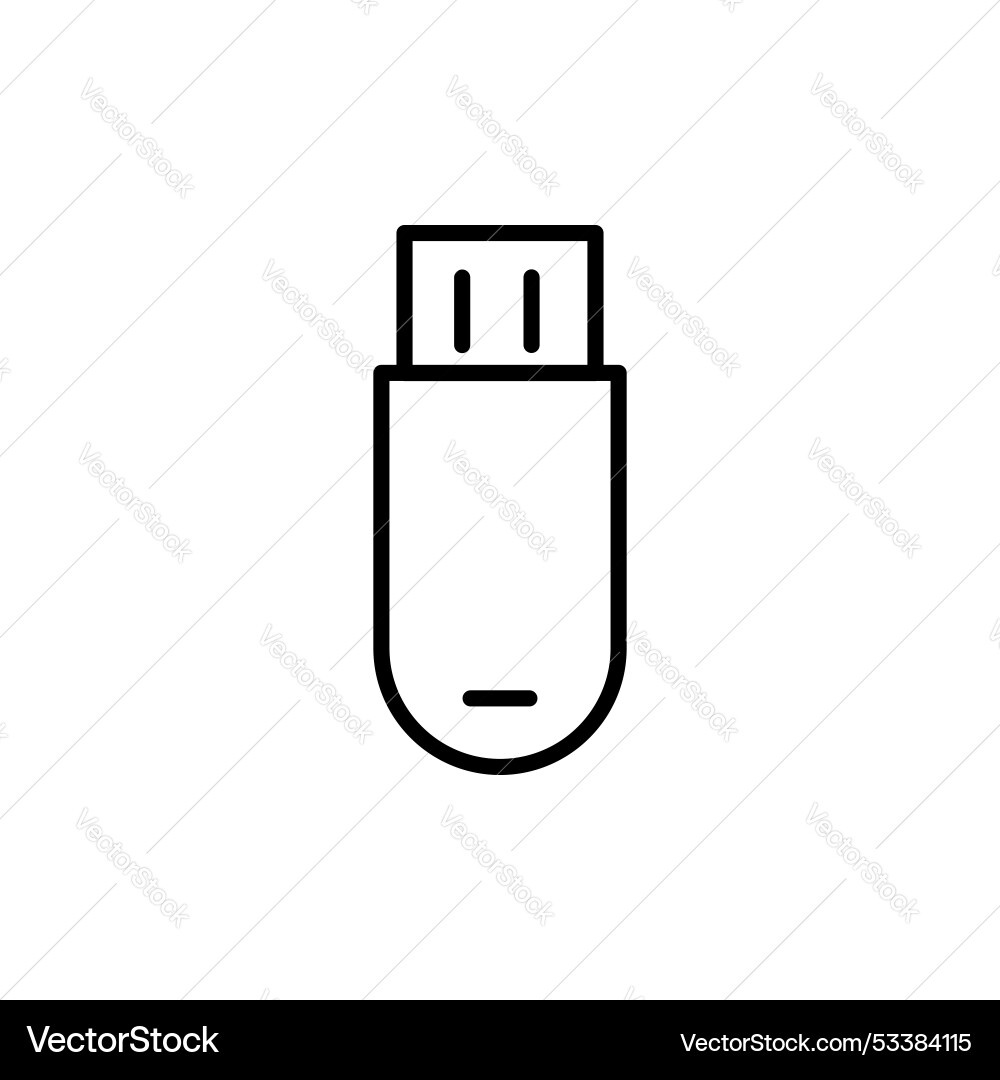 Usb pendrive icon set data transfer computer Vector Image