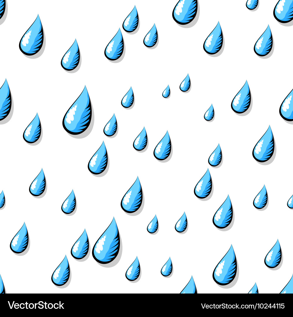 Water drops seamless pattern Royalty Free Vector Image