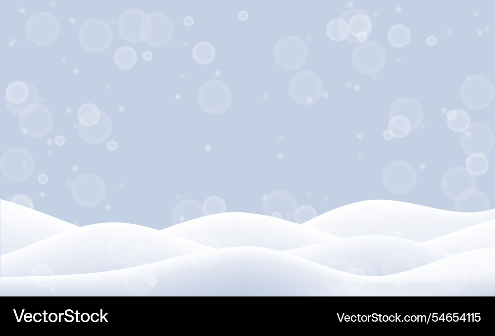 Winter snow background 3d ground mountain Vector Image