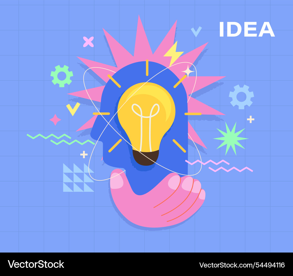 Bright concept of idea Royalty Free Vector Image