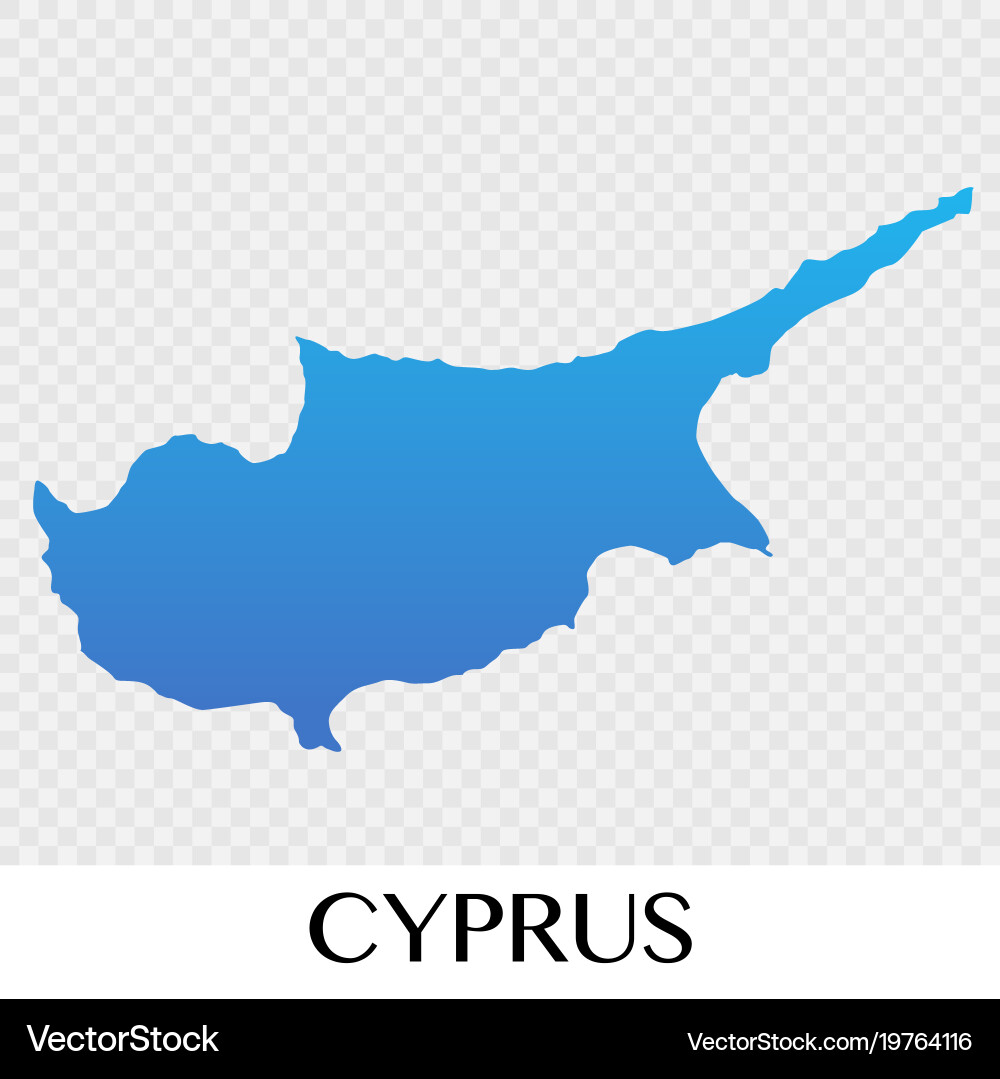 Cyprus map in europe continent design Royalty Free Vector