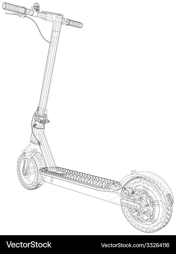 Electric scooter on a white Royalty Free Vector Image