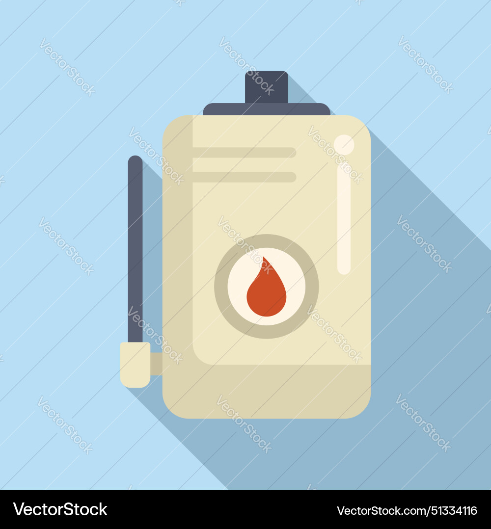 Flat design of home boiler Royalty Free Vector Image