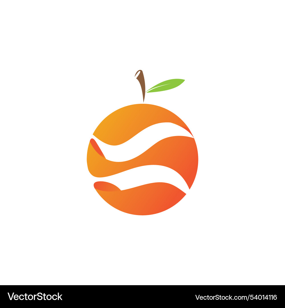 Orange fruit logo icon Royalty Free Vector Image
