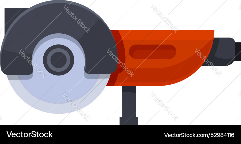 Red angle grinder cutting machine power tool Vector Image
