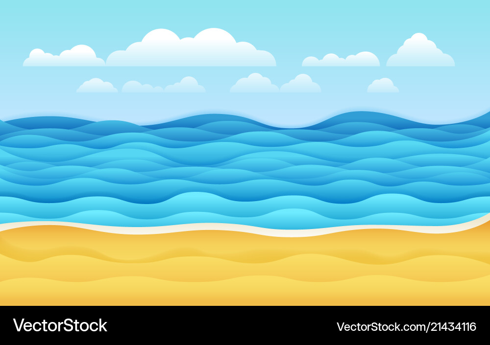 Tropical Seaside Background Royalty Free Vector Image