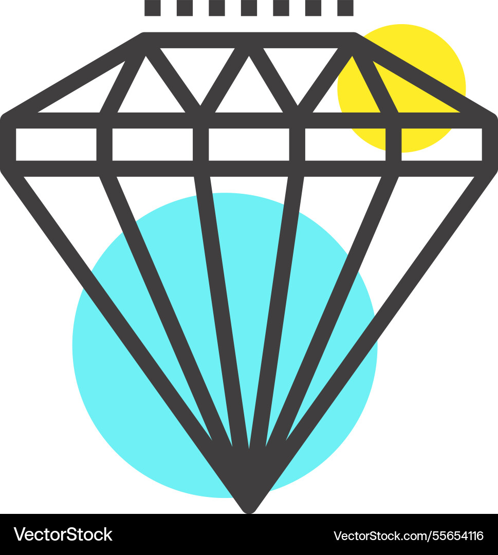 Value flat line web icon concept Royalty Free Vector Image