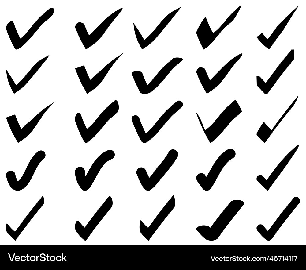Check mark icons collection Royalty Free Vector Image