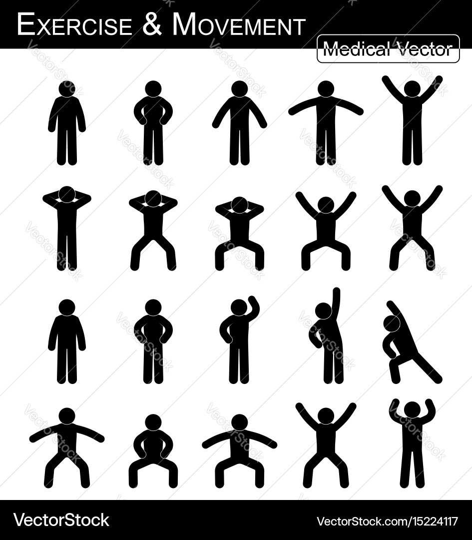 Exercise and movement Royalty Free Vector Image