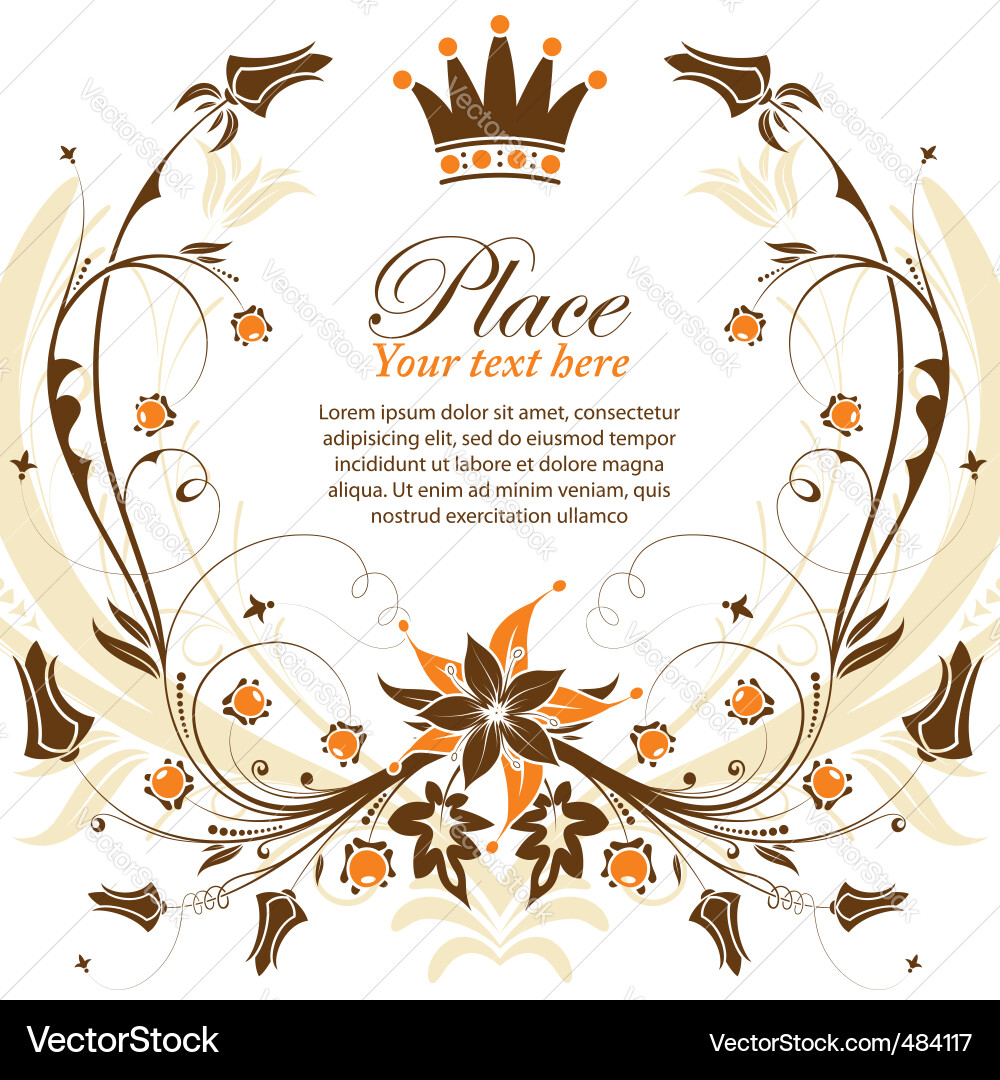 Floral frame Royalty Free Vector Image - VectorStock
