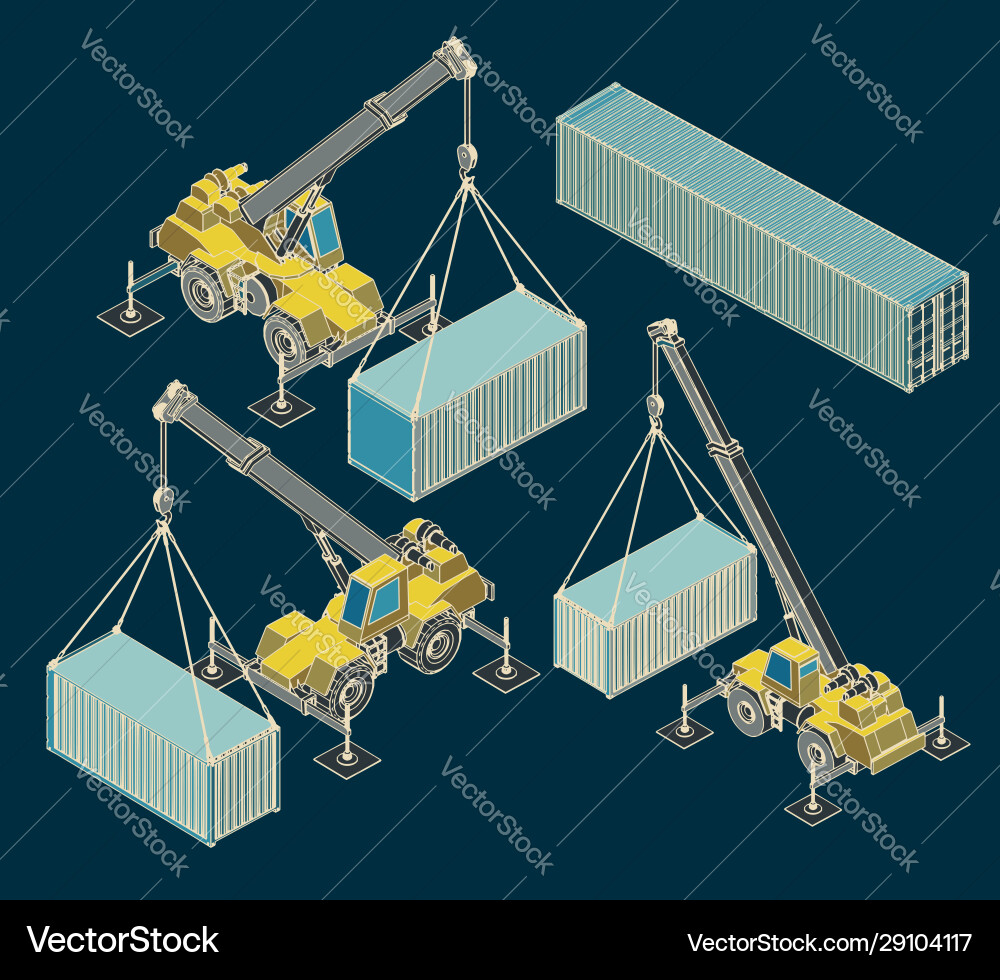 Heavy equipment and logistics Royalty Free Vector Image