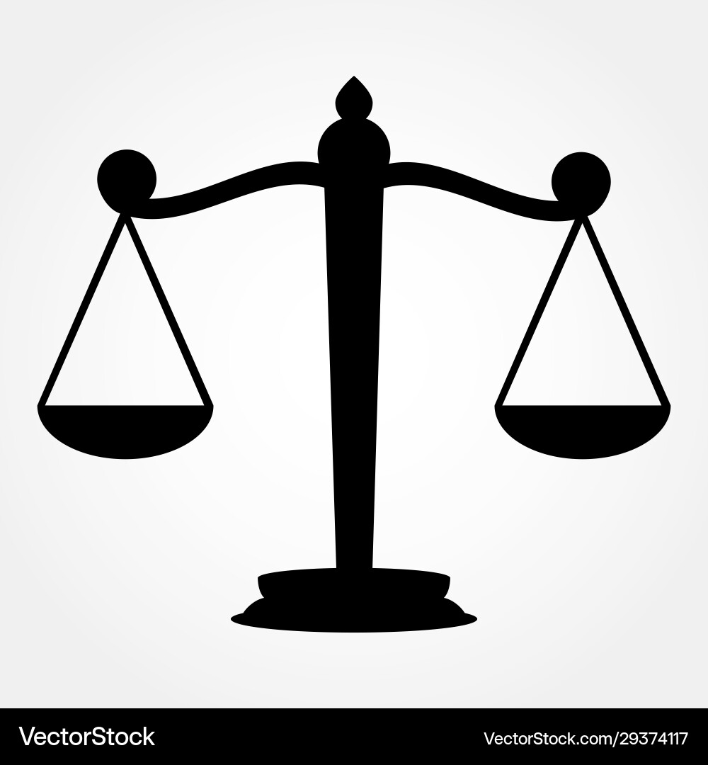 Icon scales isolated on a white background Vector Image