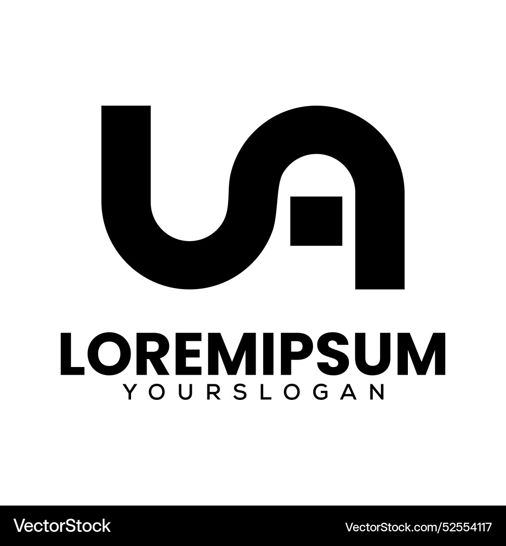 Letter u a icon logo design Royalty Free Vector Image