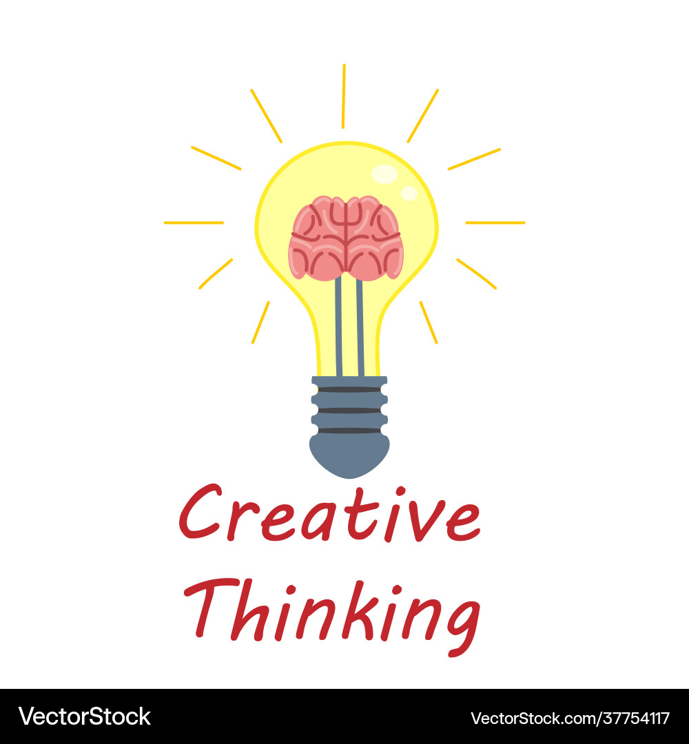 Creative Thinking Logo Brain, Creative Mind, Learning And Design