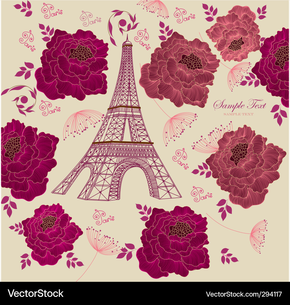 Paris background Royalty Free Vector Image - VectorStock