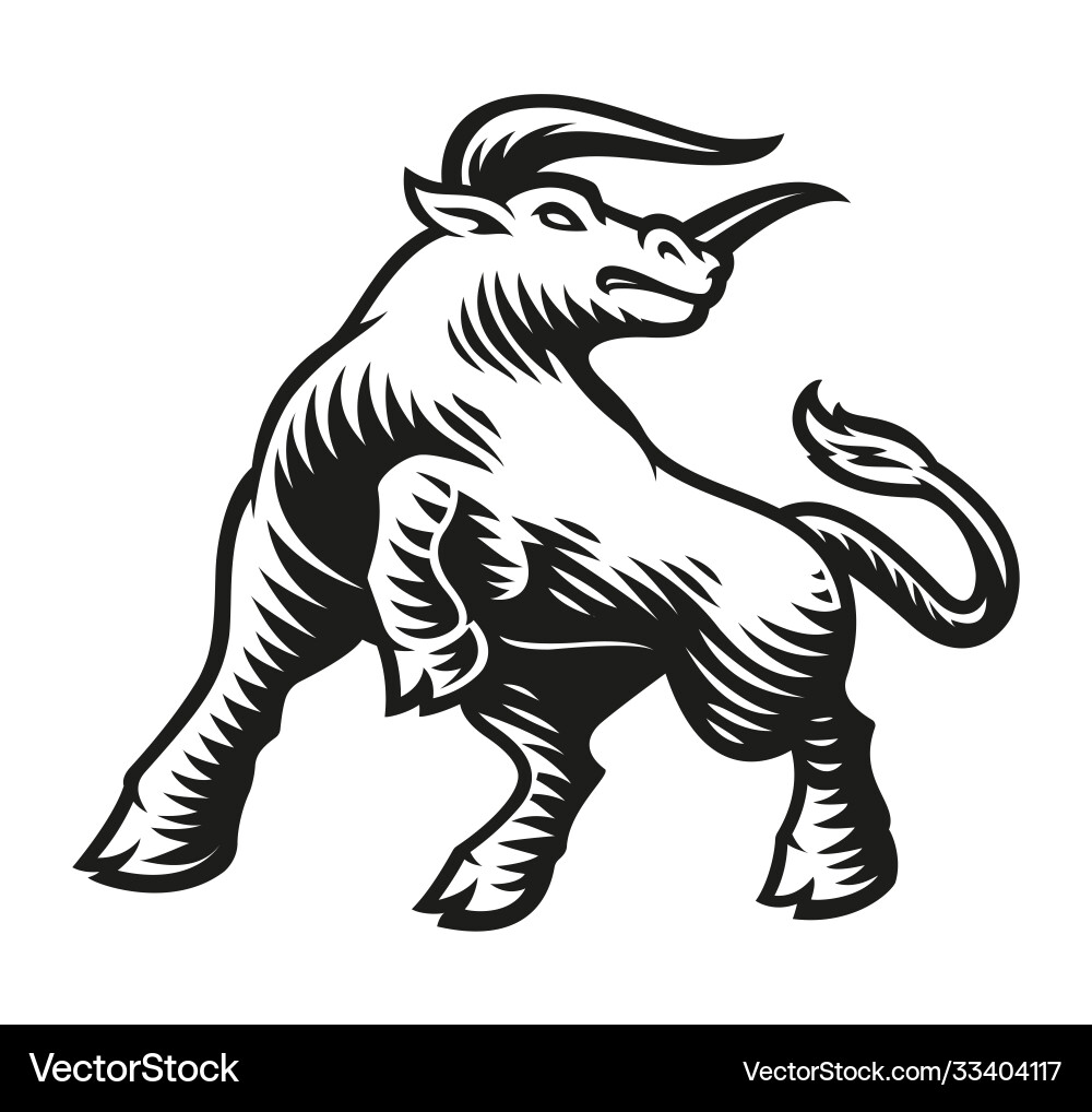 Taurus zodiac sign isolated on white background Vector Image