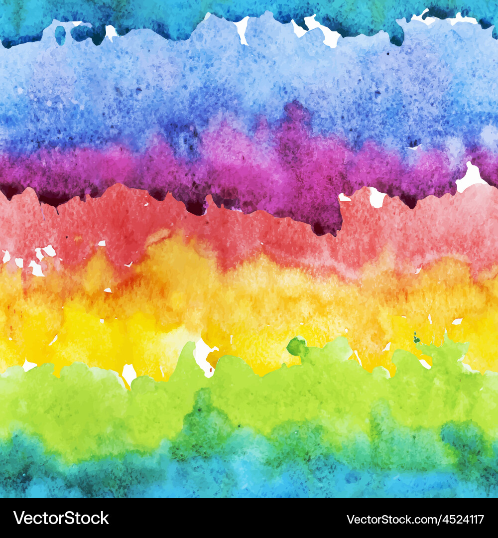 Watercolor Rainbow Stripes Royalty Free Vector Image