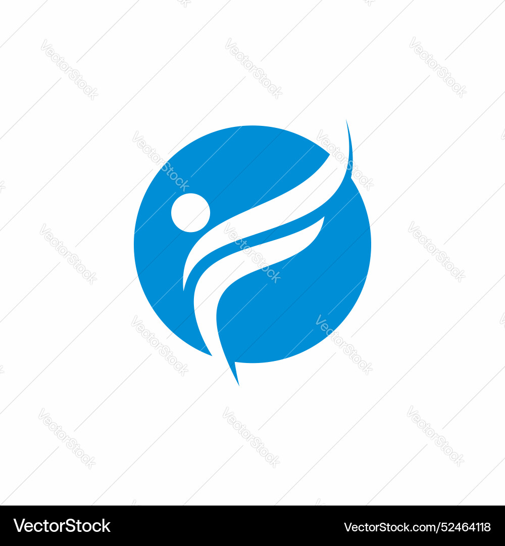 Abstract health logo design concept people Vector Image