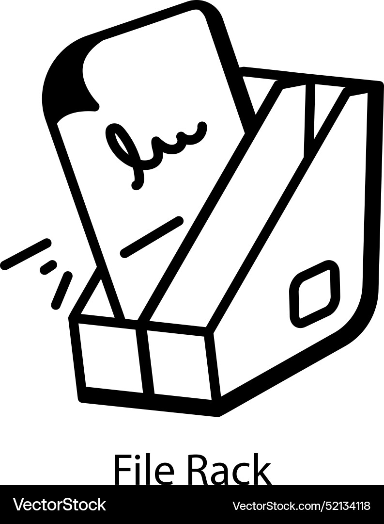 File rack Royalty Free Vector Image - VectorStock