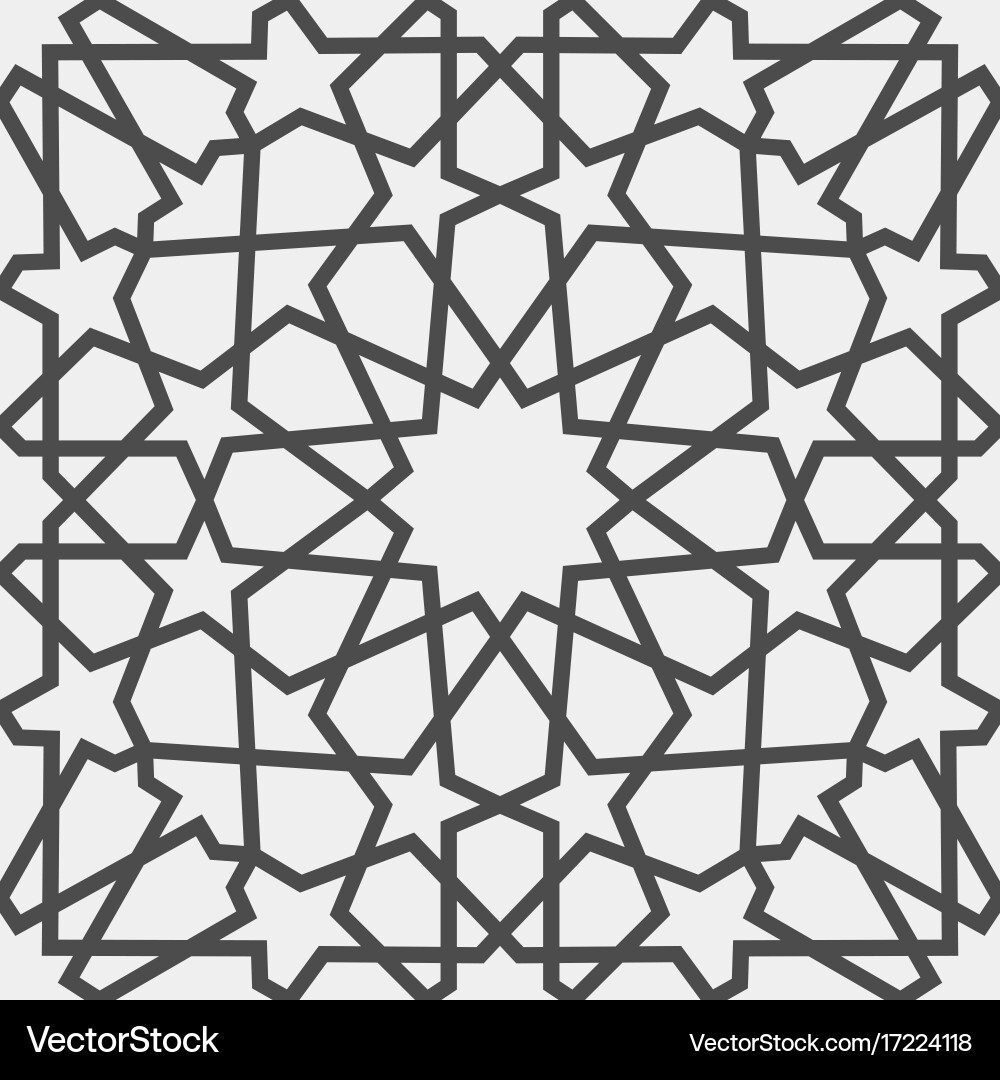 Islamic pattern seamless arabic geometric Vector Image