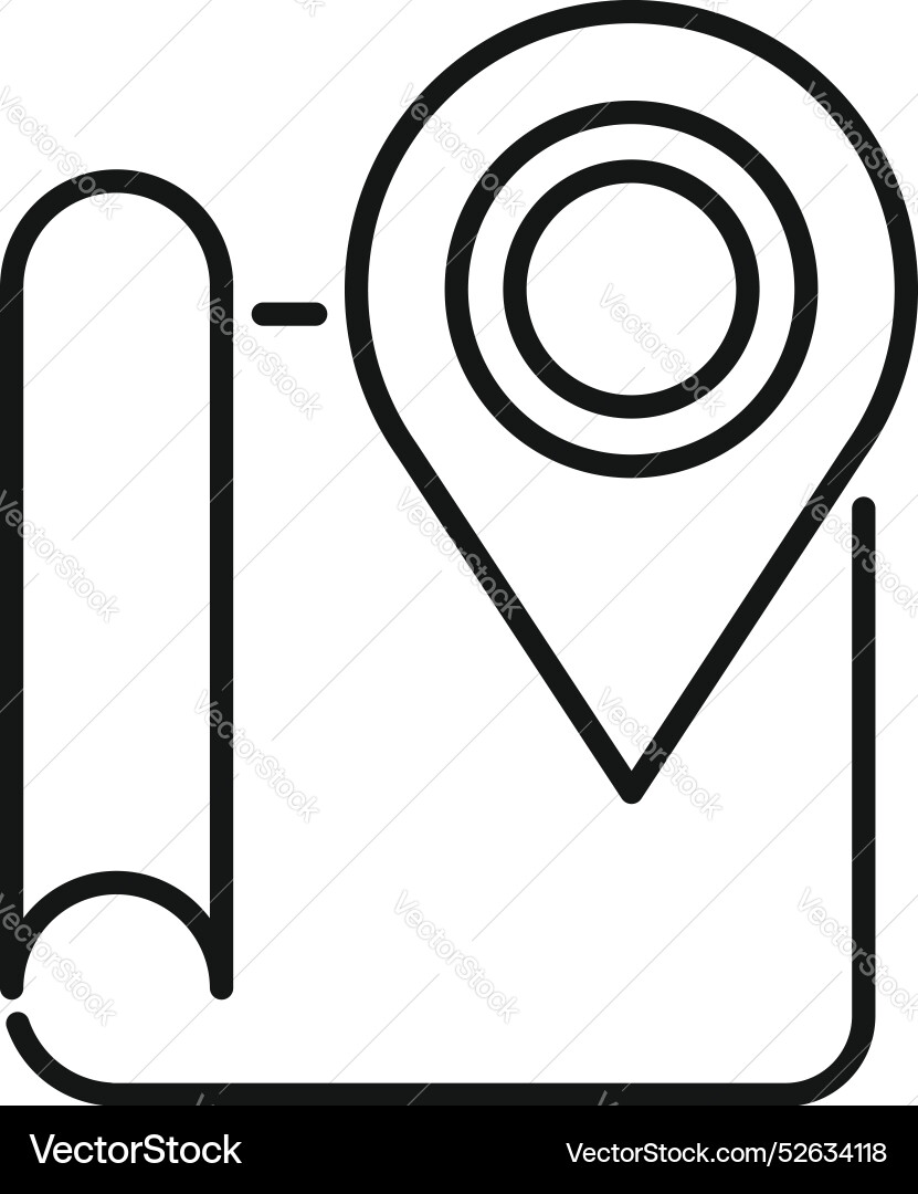 Location pin dropping on digital map for Vector Image