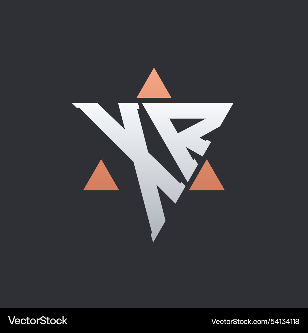 Modern xr letter logo design with geometric Vector Image