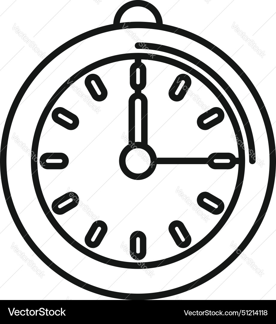 Schedule Timer Clock Icon Outline Design Vector Image